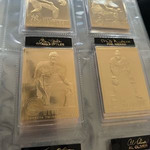 Other | 22k Gold Baseball Cards Danbury Mint 5 Cards | Poshmark